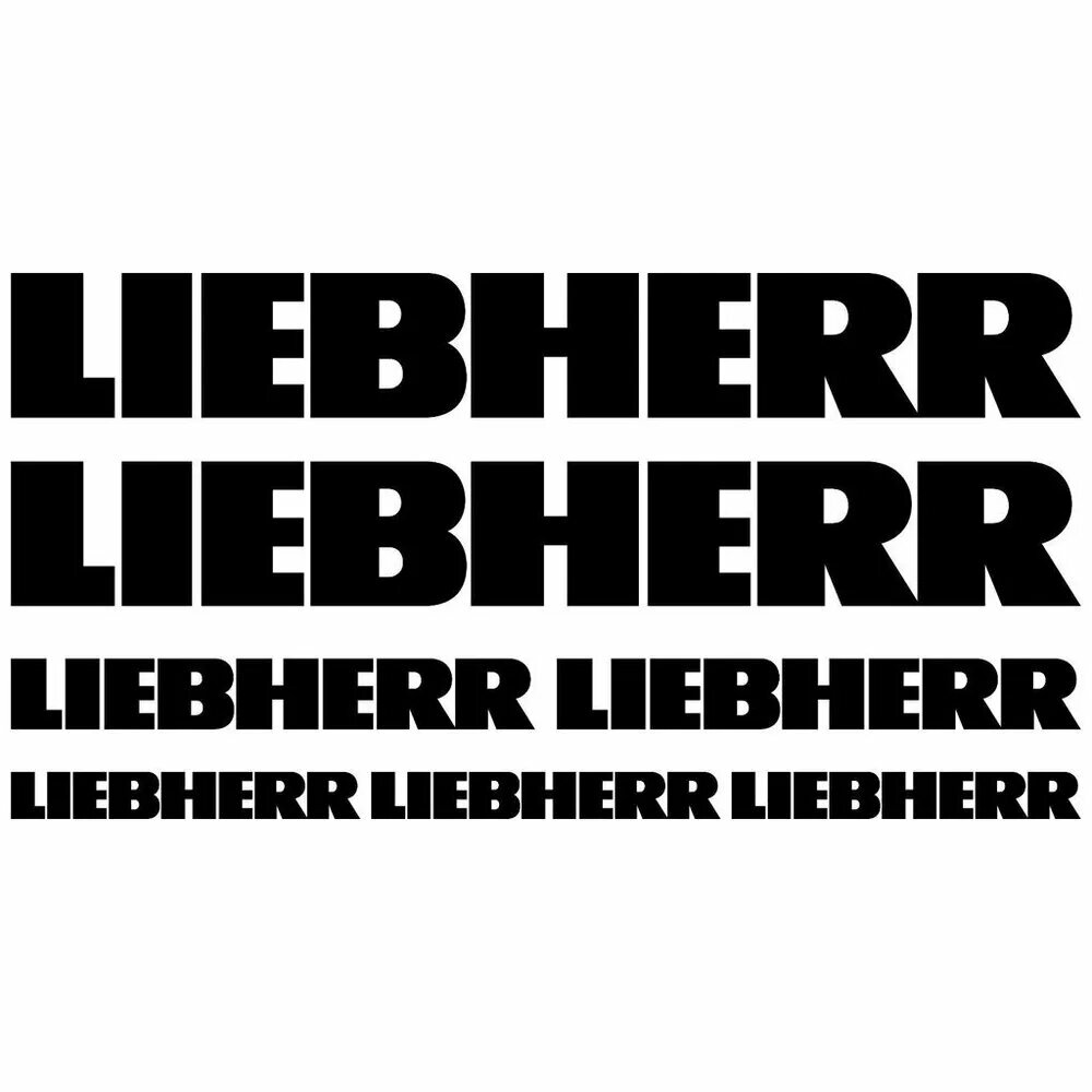 Наклейка Liebherr XL экскаватор 7 штук