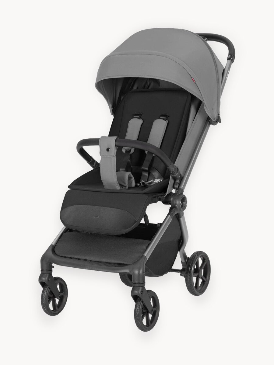 Прогулочная коляска CARRELLO Atom M, летняя, легкая. для путешествий, (Alloy Grey) серый