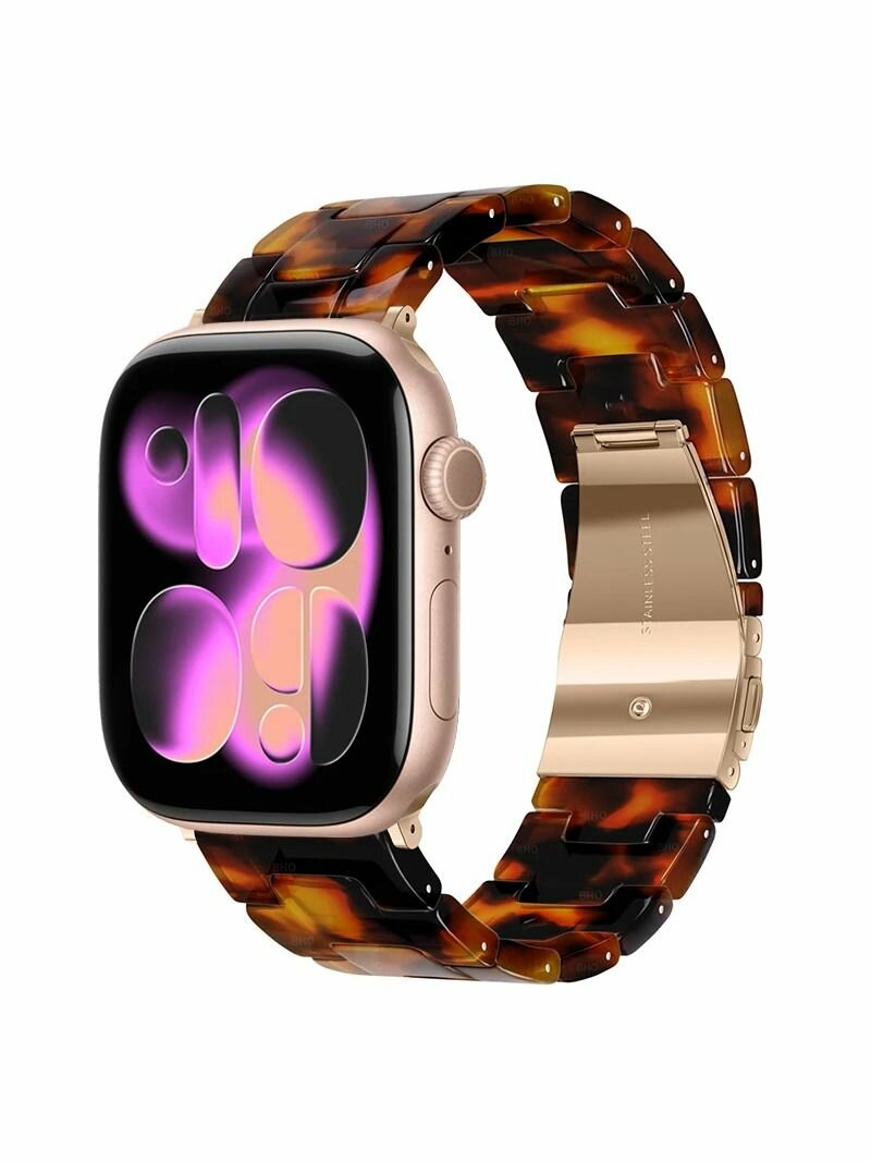 Ремешок из акриловой смолы на три звена для Apple Watch S10/S11/Ultra3, два размера 42 мм, пастельные свежие оттенки