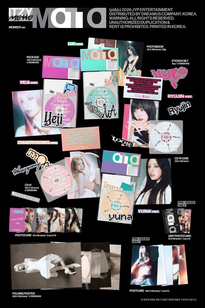 Альбом ITZY - 12th Mini Album MOTTO MEMBER Ver. (RYUJIN) JYP Entertainment — фото 1