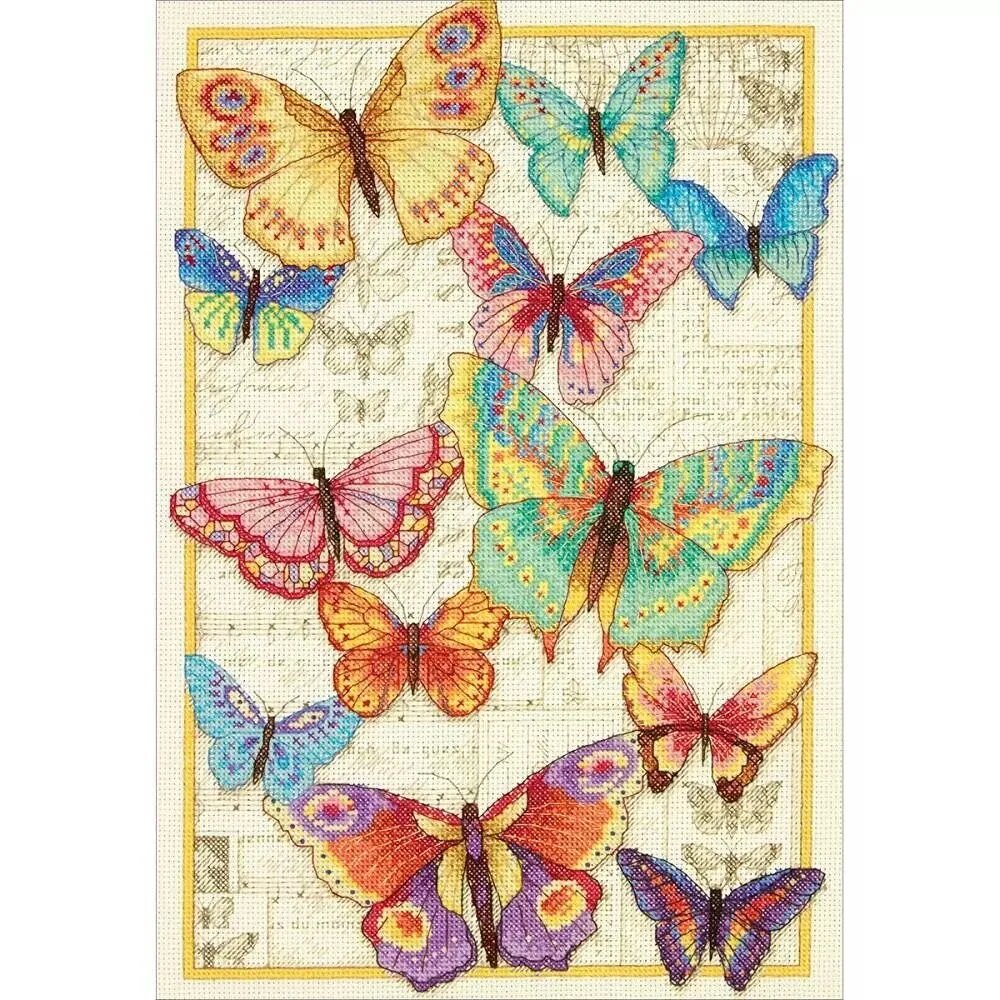 Набор для вышивания Набор для вышивания крестиком-DIMENSIONS 70-35338 - butterfly "бабочка" Дайкин 36x25cm