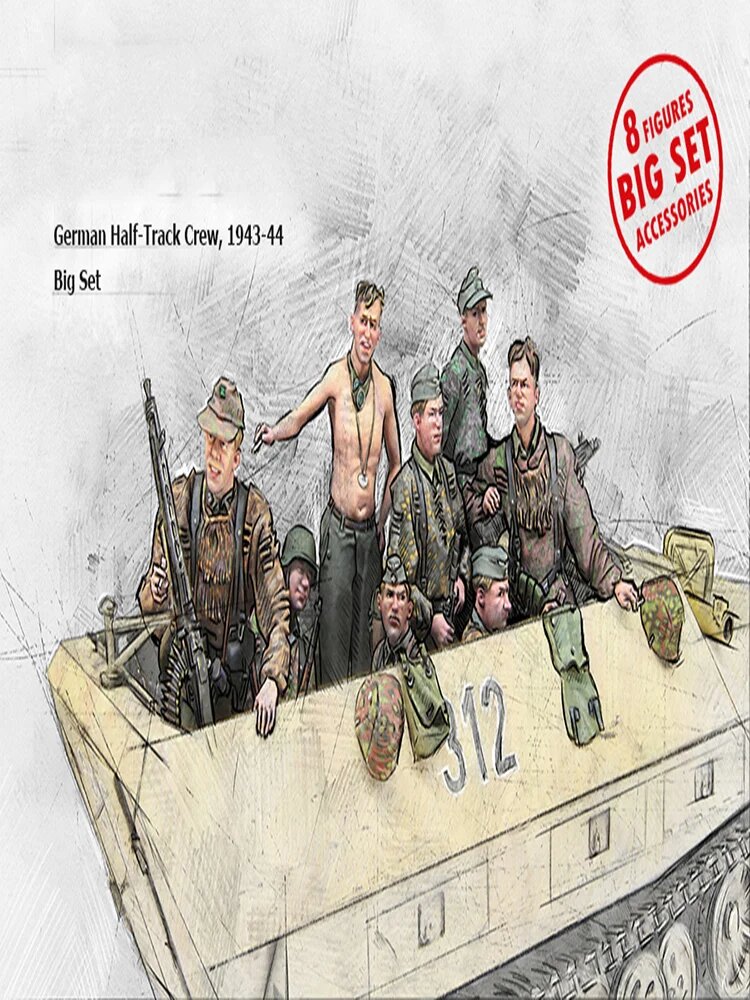В разобранном виде 1/35 современная команда экипажа включает 8-мужную фигурку, фигурку из смолы, миниатюрные модели, наборы, неокрашенные