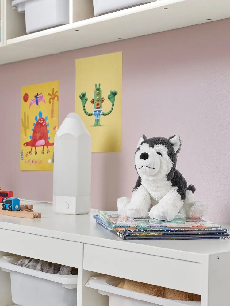 Мягкая игрушка IKEA Собака Белый, Серый — фото 1