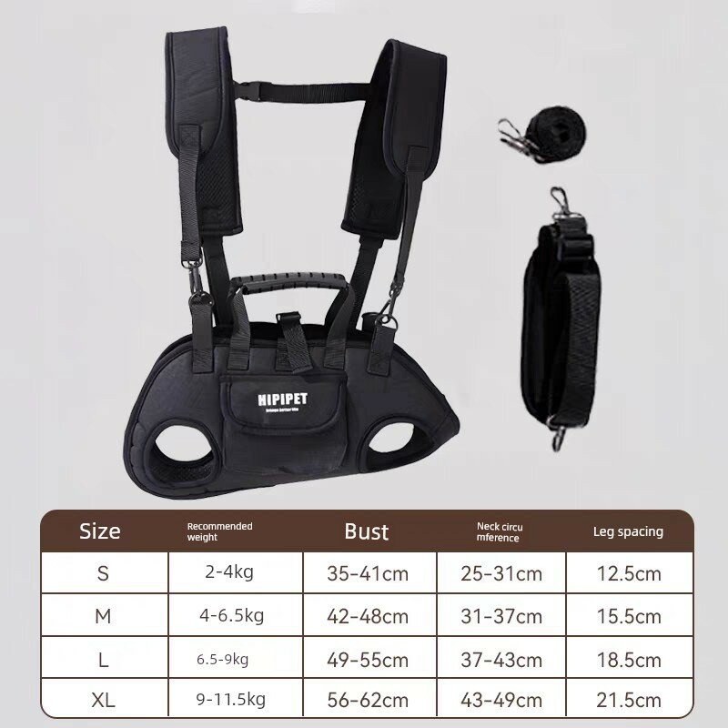 Xuanku Black Upgraded Собачья рюкзак L с двойными ремнями для собак 13-18 фунтов, с фиксацией