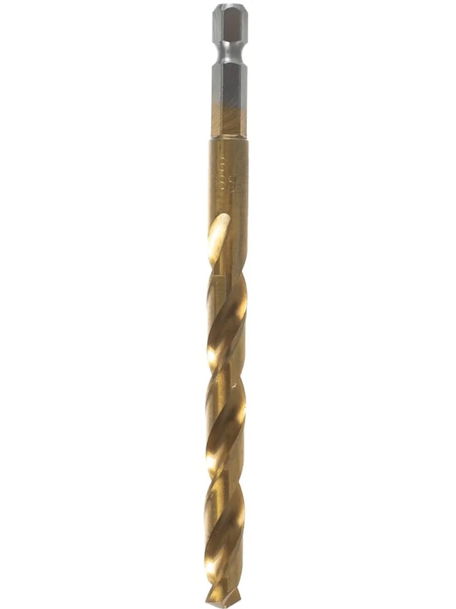 Насадка для дрели по металлу 8мм HSS-TIN 1/4" шестигранная