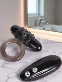 Seven Creations Кольцо Vibrating Nubby Cockring, черный/бесцветный