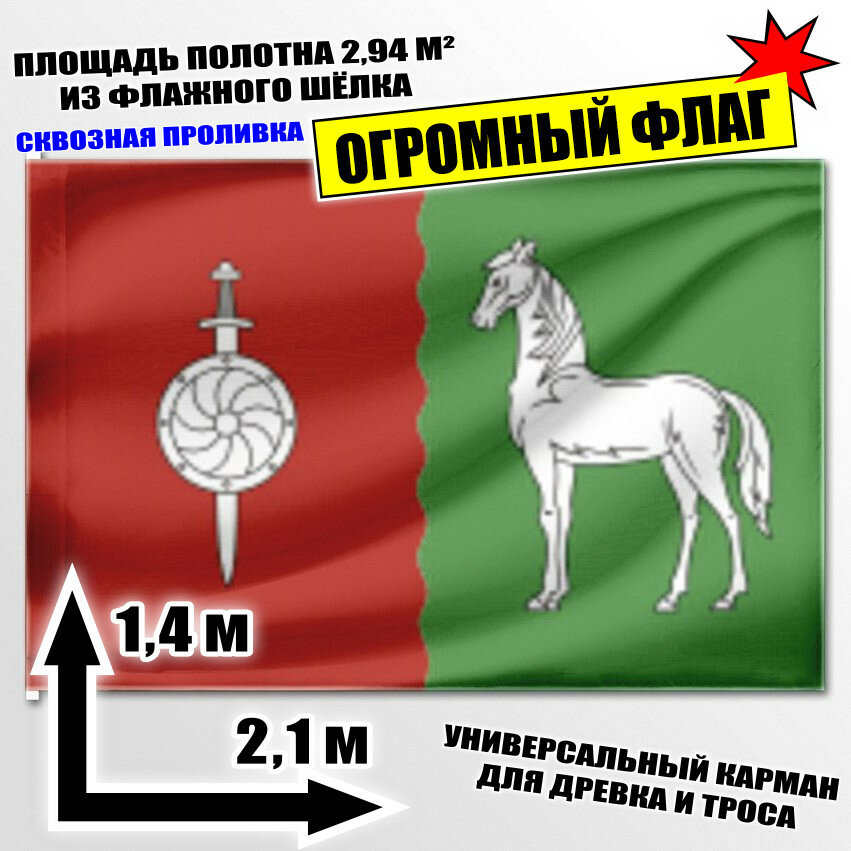 Флаг огромный Данковского района 210x140 см