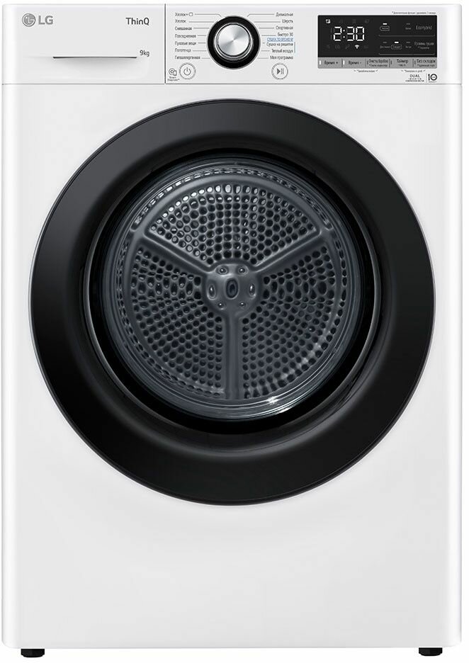 Сушильная машина LG DC90V3V6W, 9 кг, белый , инвертор