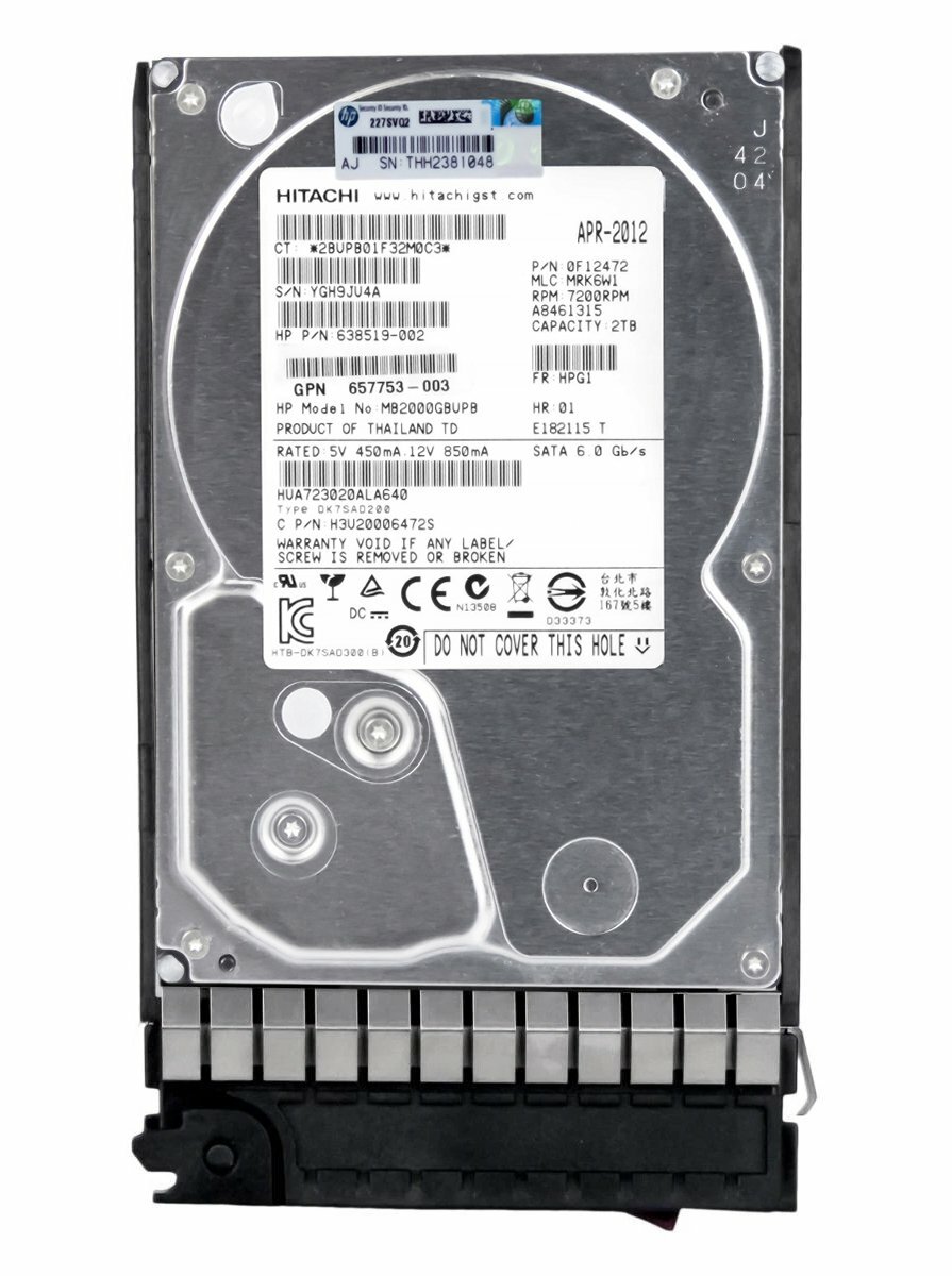 Жесткий диск HP 2Tb 7200 SATAIII 3.5" HDD 0F12472