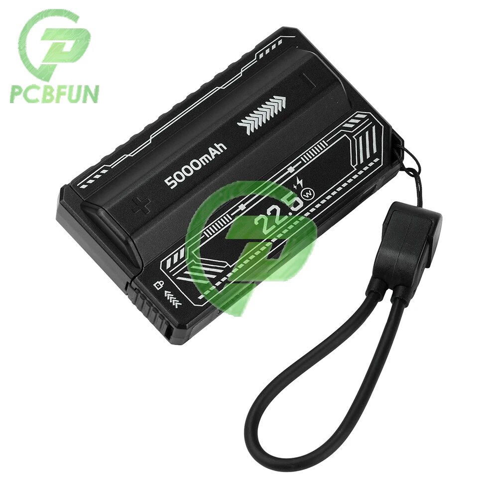 Pcbfun 21700 Power Bank Case PD 20W black