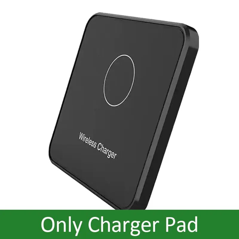 Беспроводная зарядка Black, кабель USB, без подставки