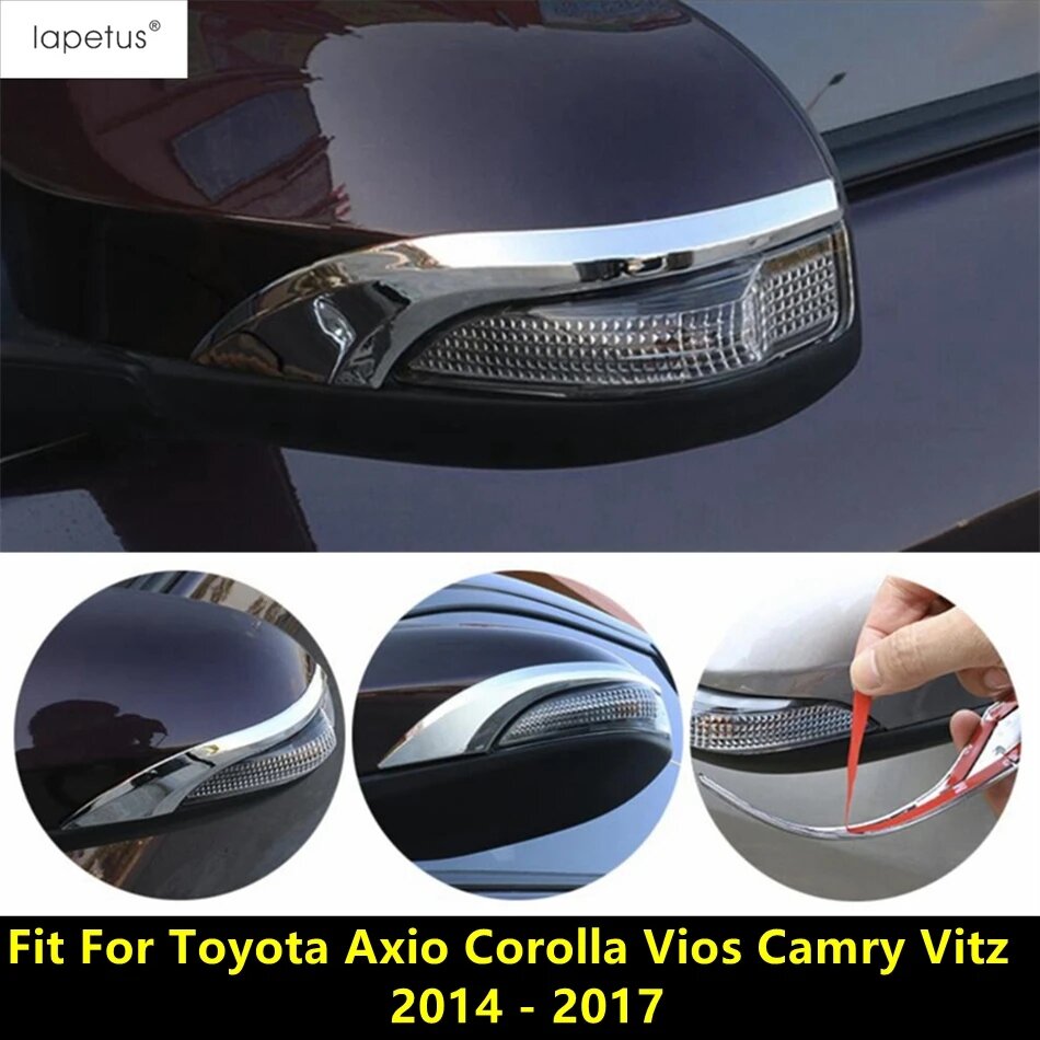 Декоративная накладка на зеркало заднего вида для Toyota Axio Corolla Vios Camry Vitz 2014-2017, хромированные аксессуары из ABS-пластика