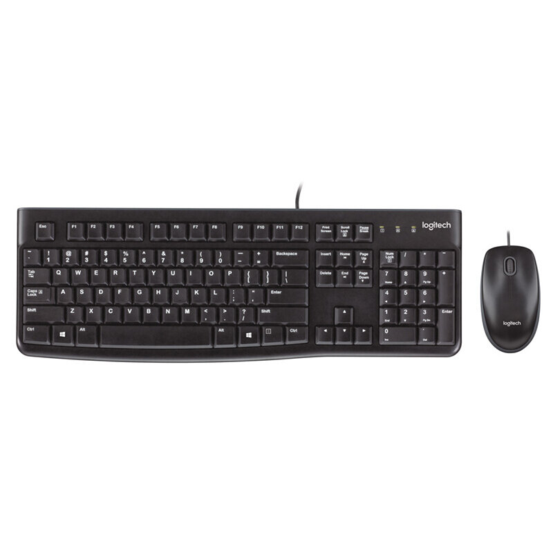 Комплект клавиатуры и мыши Logitech black, Mice+Long Mouse Pad