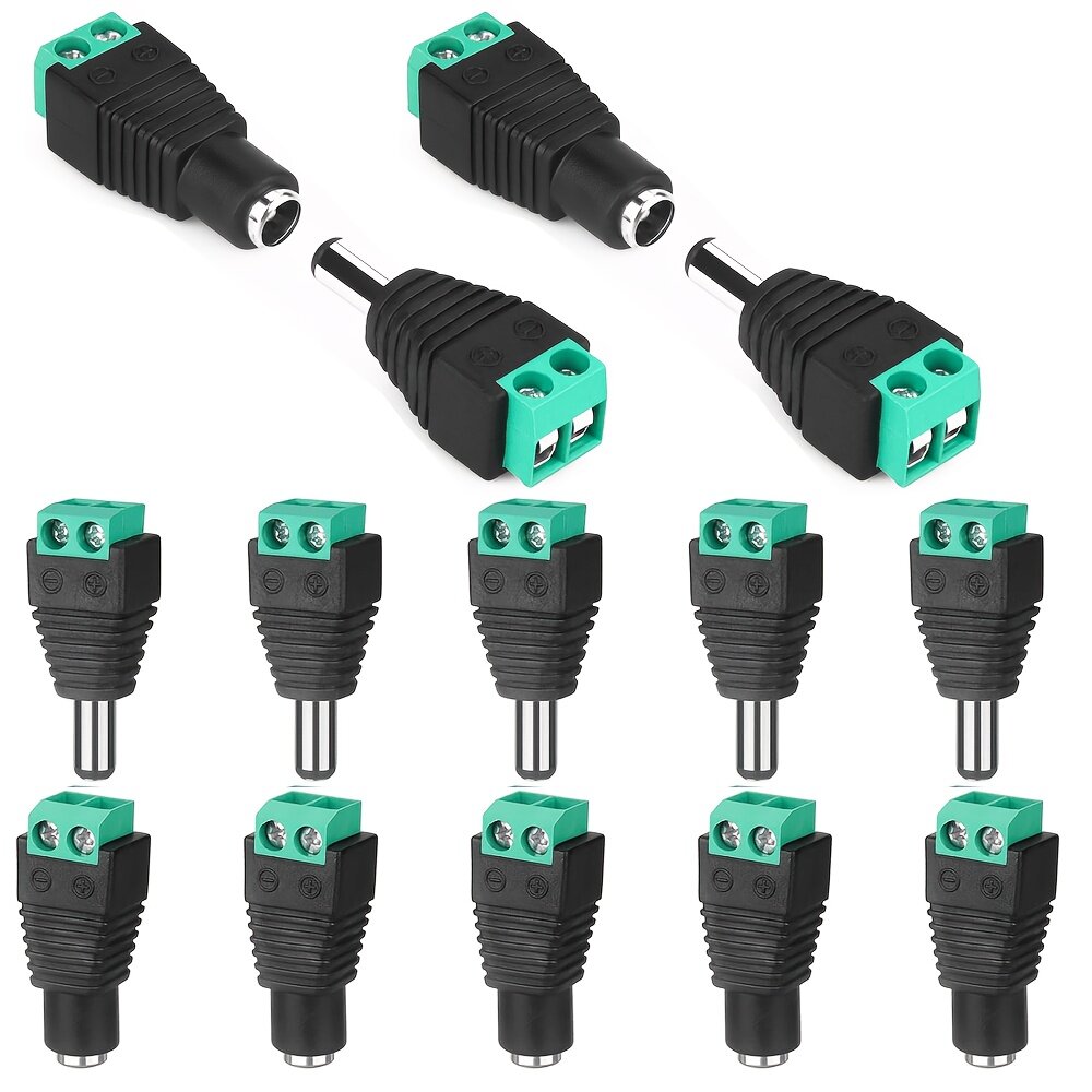 Коннекторы RCA папа-мама для подключения без пайки, 7 пар