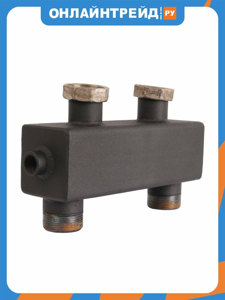 Гидравлическая стрелка Rommer с накидными гайками 1 1/2", 5,60 м3/час. RDG-0015-004003