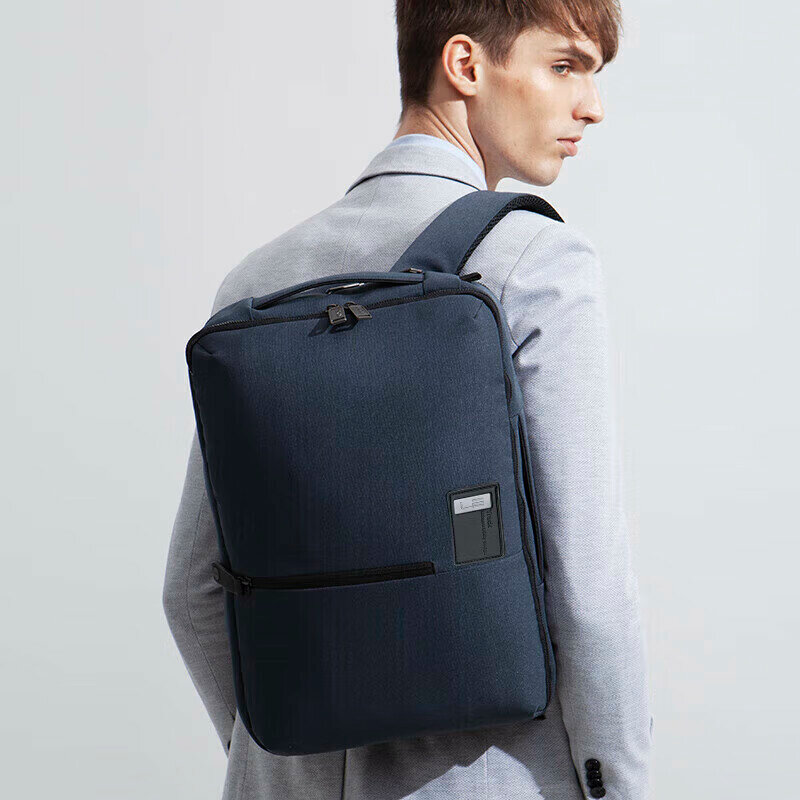 LEXON Three-In Backpack, Men's 14/15-Inch Business Laptop Bag, Briefcase, Single Shoulder Crossbody Bag, Blue