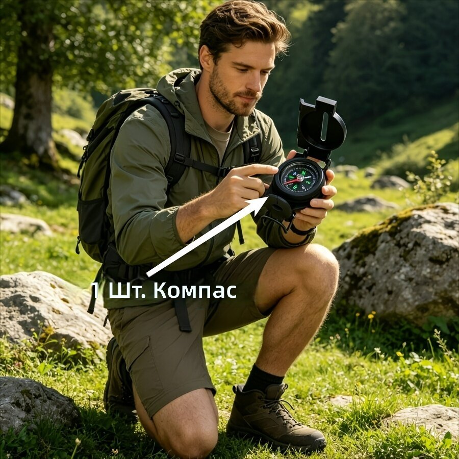 Портативный карманный компас для походов, кемпинга и выживания, компактный определитель направления