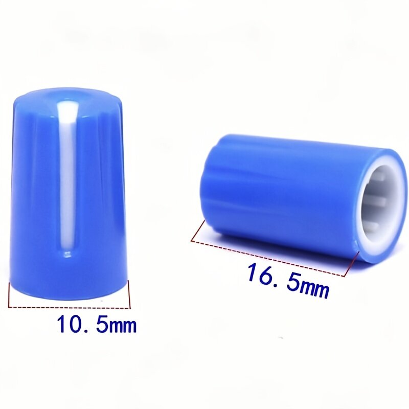 Колпачки для ручек EQ 12 шт. (4 черных, 4 красных, 4 синих), ABS, для вала 6 мм, высота 16.5 мм, диаметр 10.5 мм, для эквалайзера/CD-плеера/усилителя, универсальный аксессуар