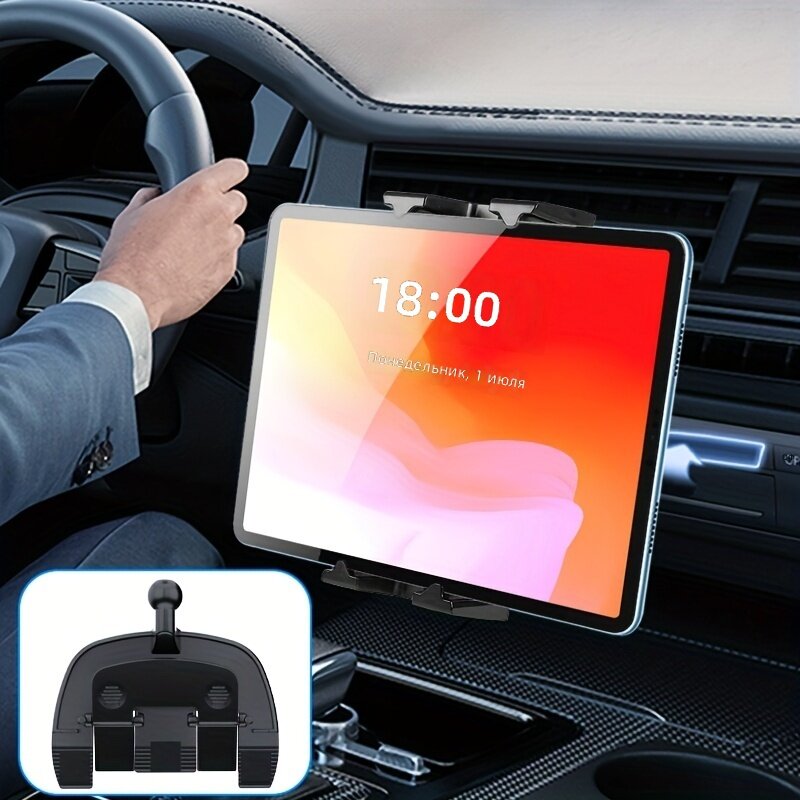 Автомобильный держатель для телефона и планшета в CD-слот, для устройств 4–14 дюймов, черный