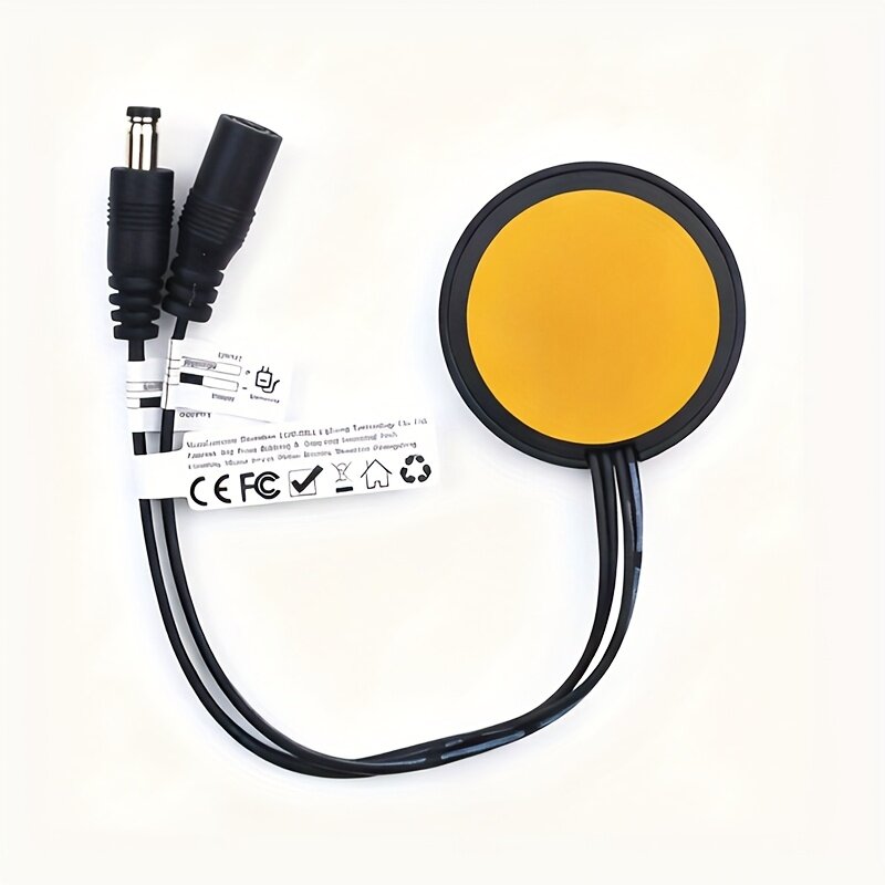 Сенсорный выключатель LED 5V/12V/24V, черный, DC, с проводами Dupont, бессверловый монтаж, для диммирования светодиодной ленты