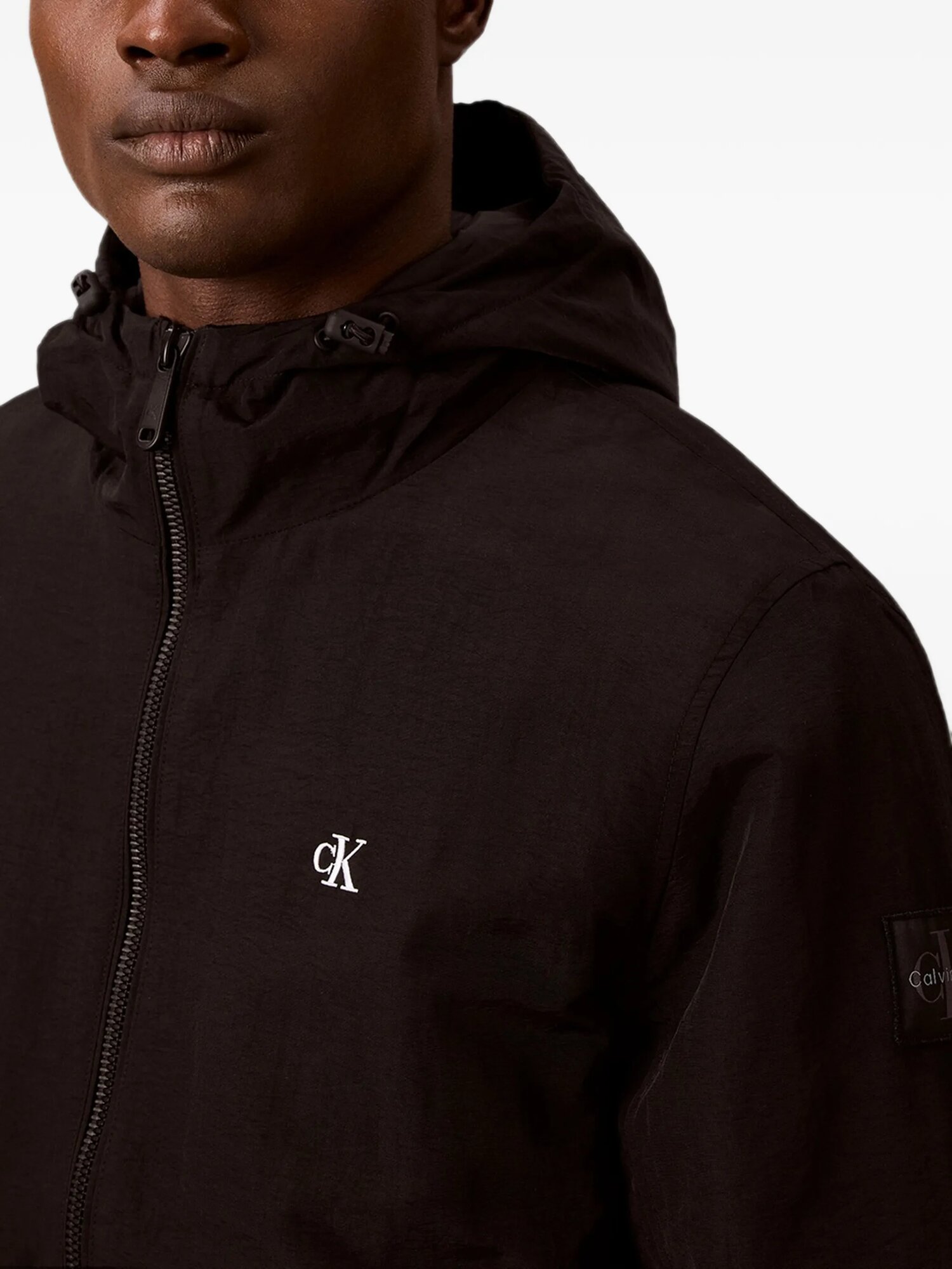 Куртка Calvin Klein Jeans Logo-embroidered hooded jacket, размер 48 EU — фото 1