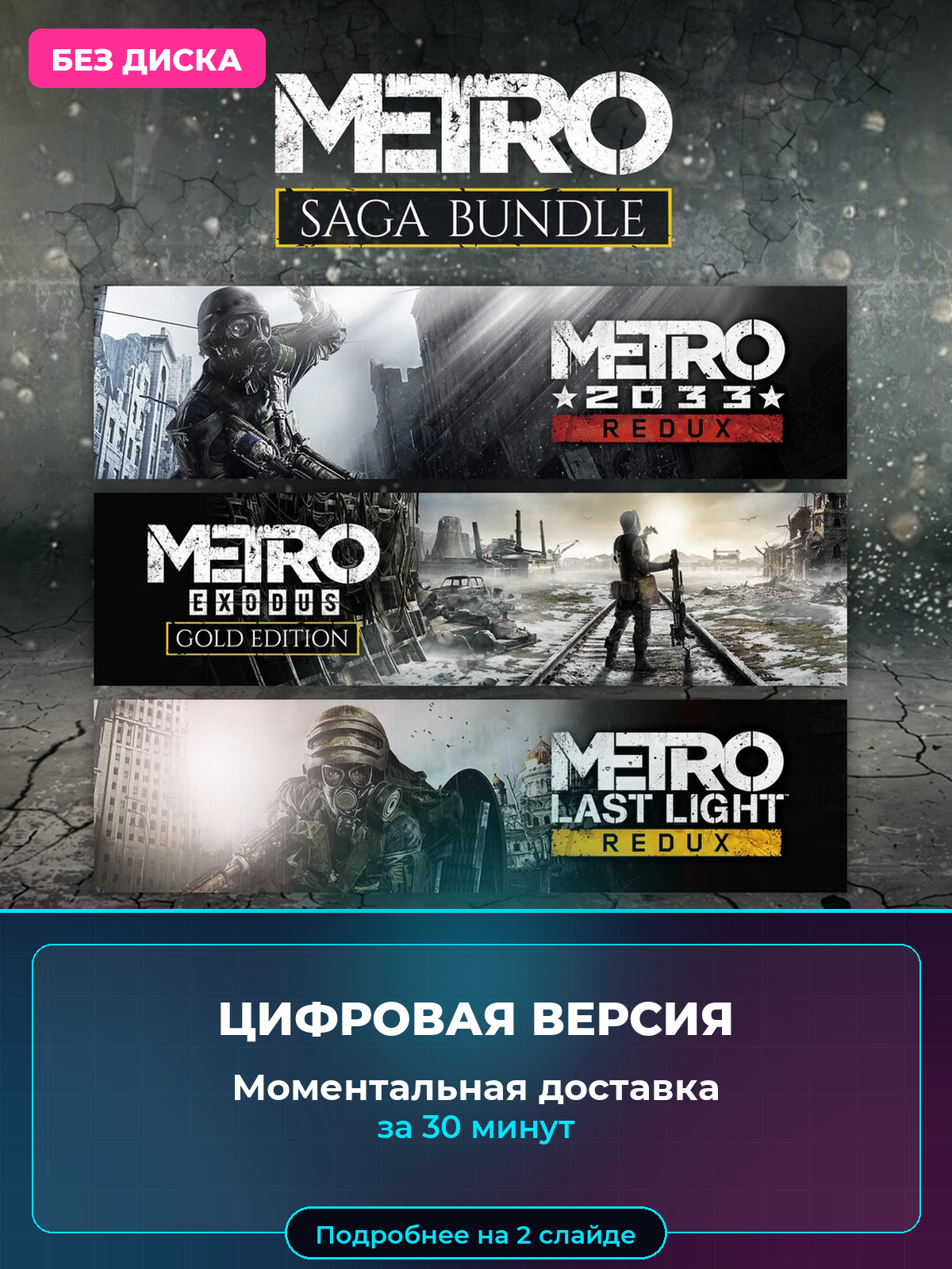 Metro Saga Bundle на PS4 и PS5 (3 в 1), цифровая версия, навсегда