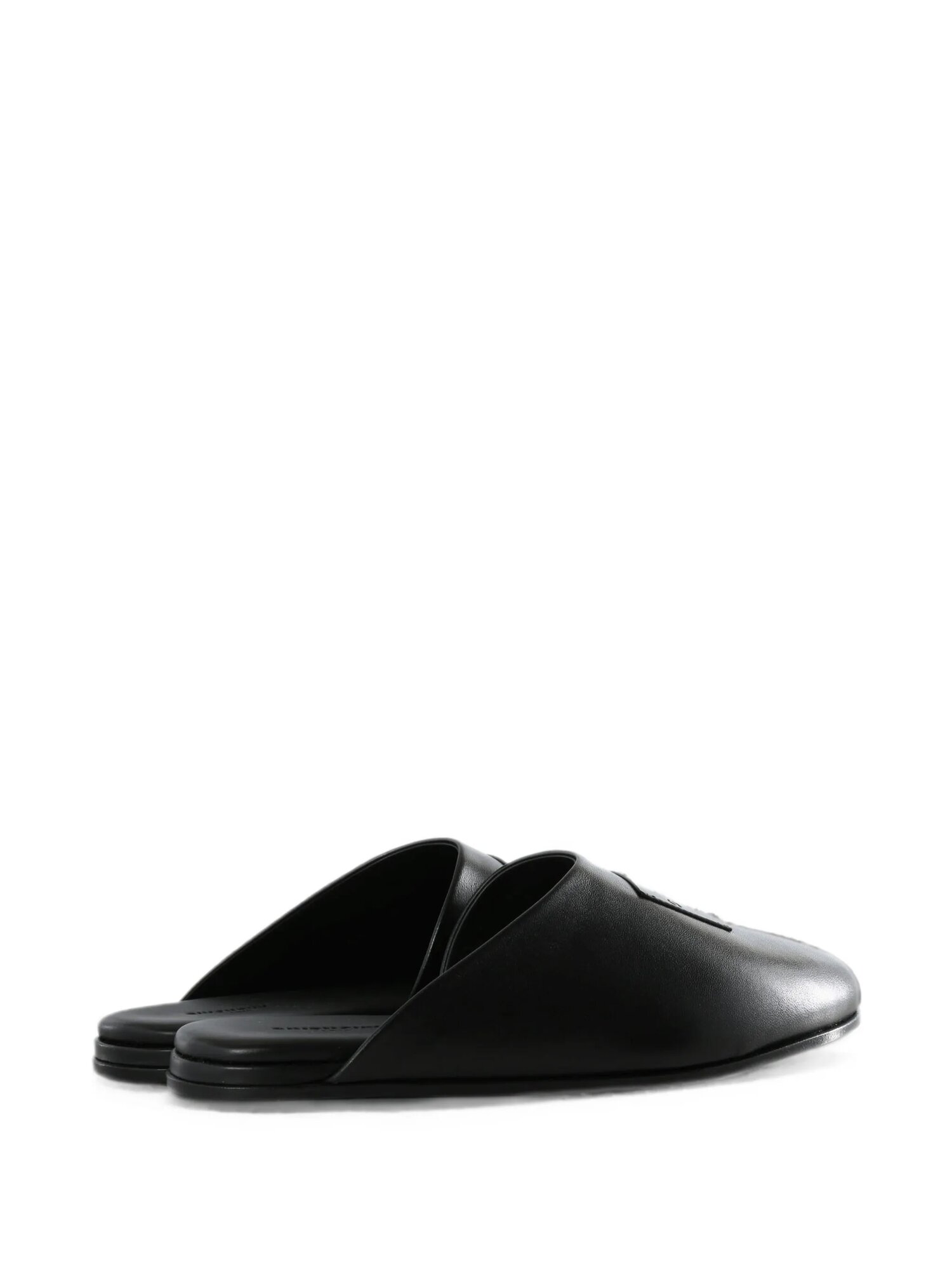 Мюли GIVENCHY Logo-patch leather mules, размер 37 — фото 1