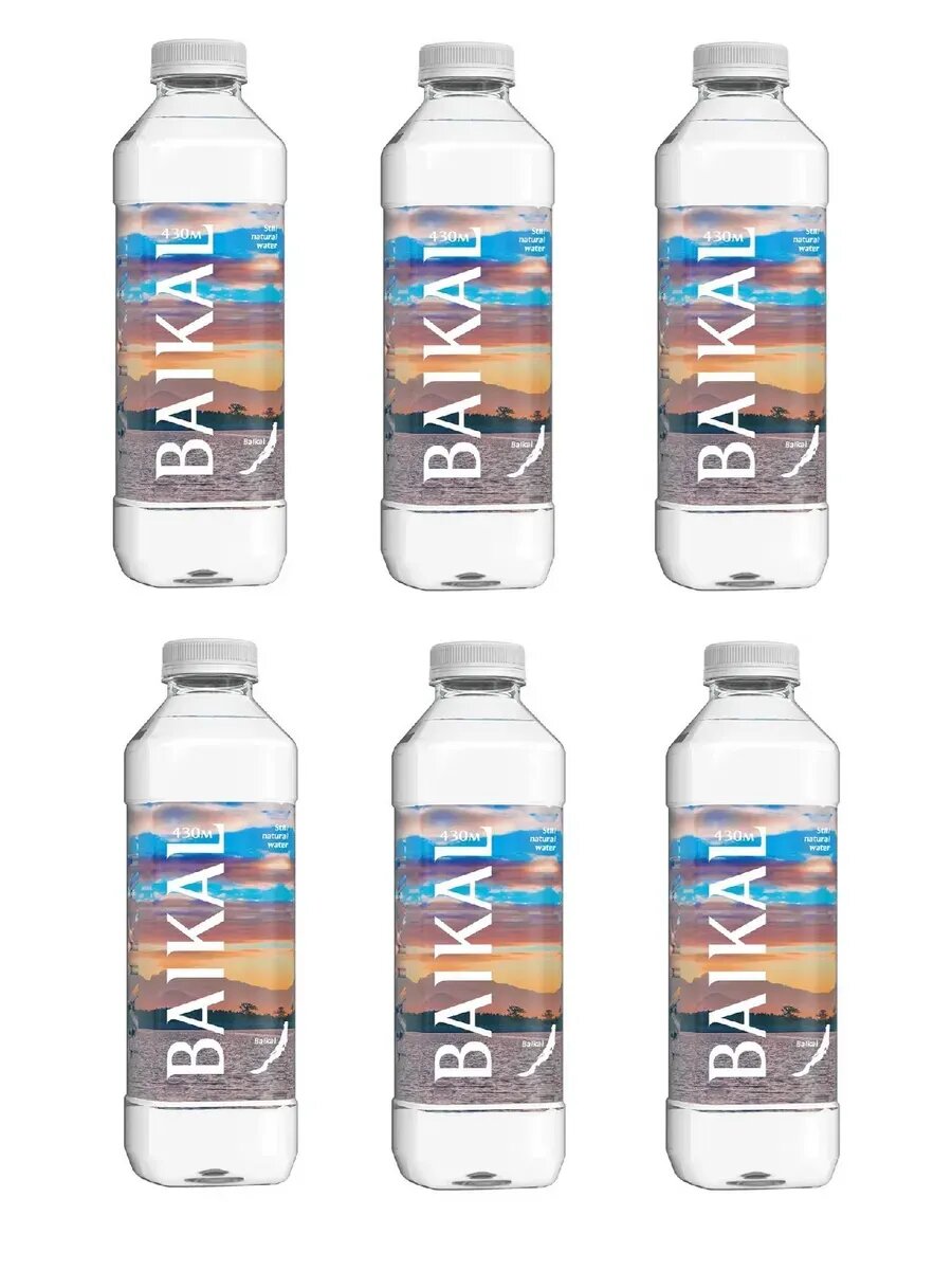 Baikal Вода питьевая глубинная 430м негазированная, 0,85л, 6 шт.