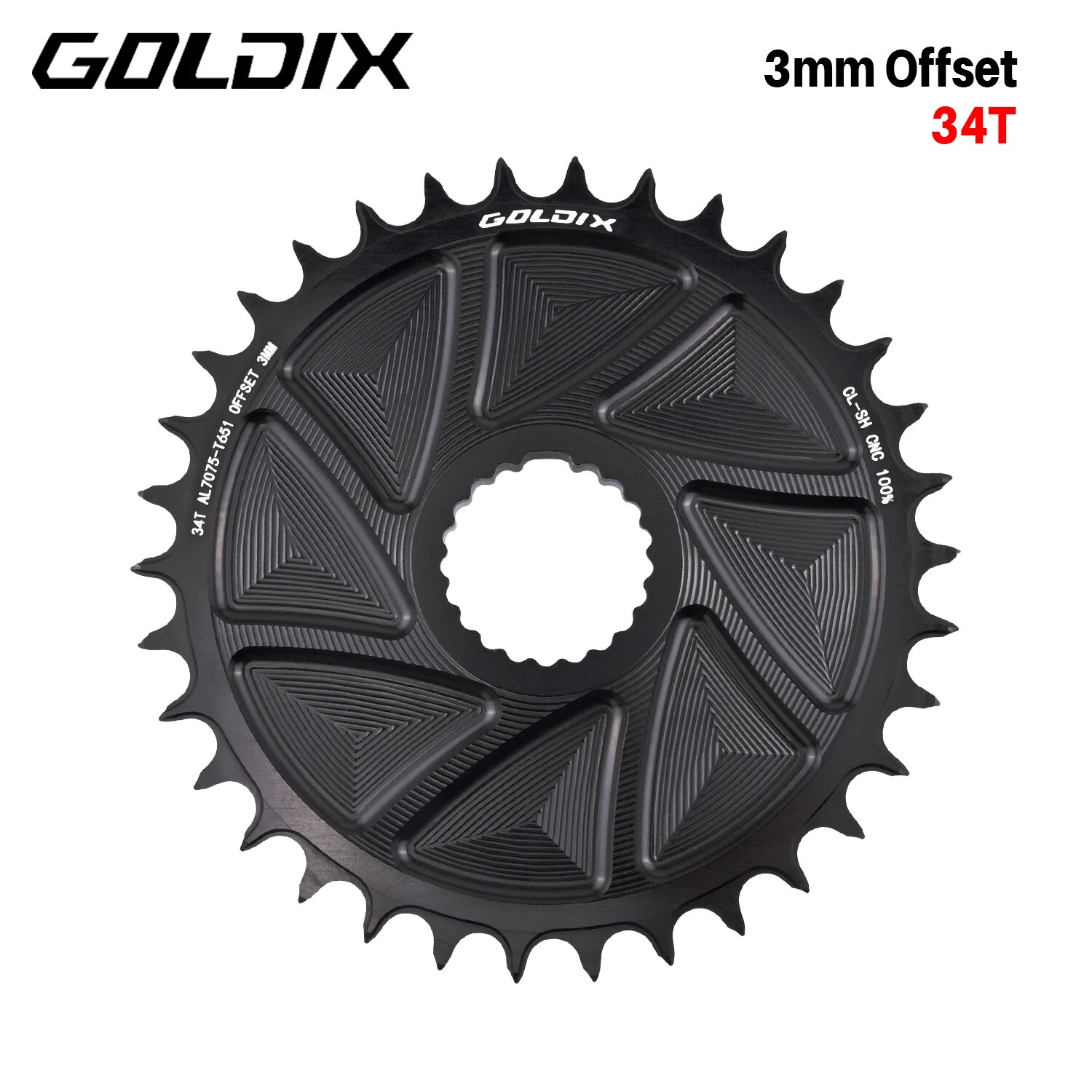 GOLDIX AERO Звездочка Широкие-Узкие Зубы SH 34T
