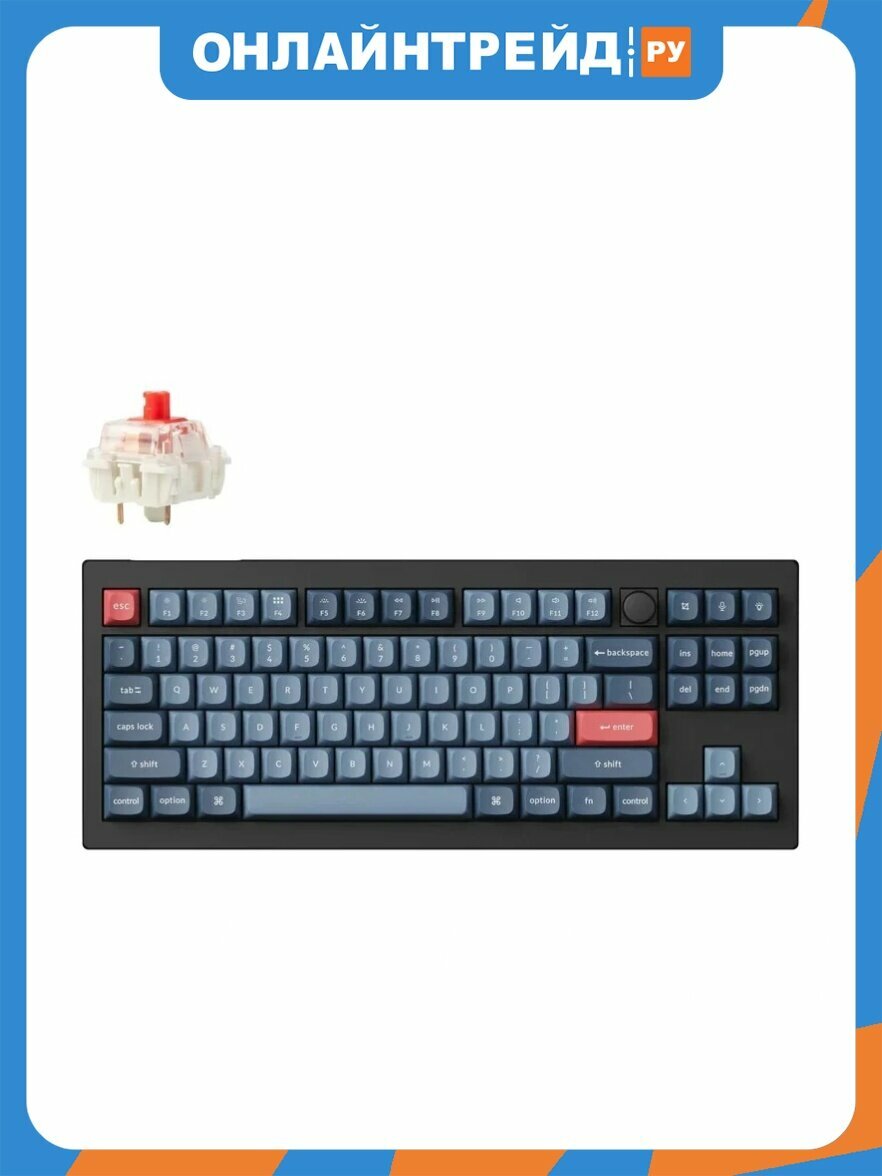 Клавиатура Keychron V3 Max, Red Switches, беспроводная, Carbon Black (V3M-D1-RU)