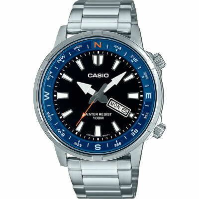 Наручные часы CASIO Collection, серебряный/синий — фото 1