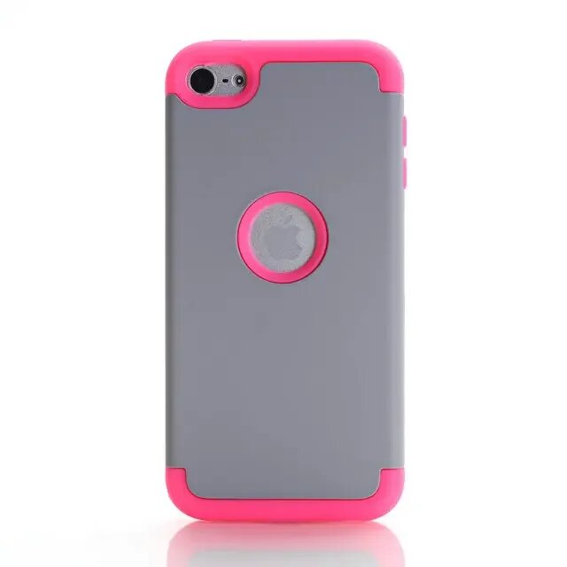 Чехол для iPod Touch 7/Touch 6, ударопрочный противоударный полноразмерный Розовый, Grey and Rose