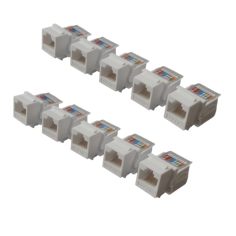 10 шт. Белый сетевой модуль RJ45 CAT.5E без инструмента для Powerline адаптера