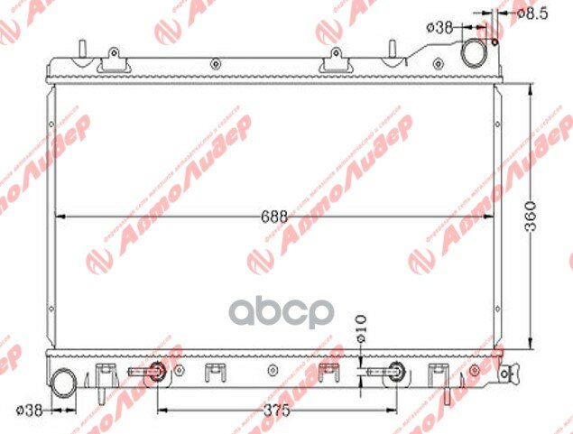 Радиатор охлаждения /AUTOLEADER для Subaru Forester 2002-2005 Impreza SG /без крышки; SB-SG-1216; ( SB0004SG5) 45111SA000 45.