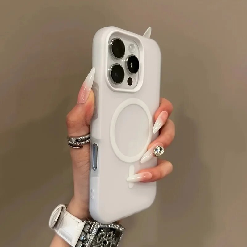 Чехол Candy Color 2-в-1 для iPhone 17 11 12 13 14 15 16 Pro Max с Айфон 11 Про Макс, Белый, White