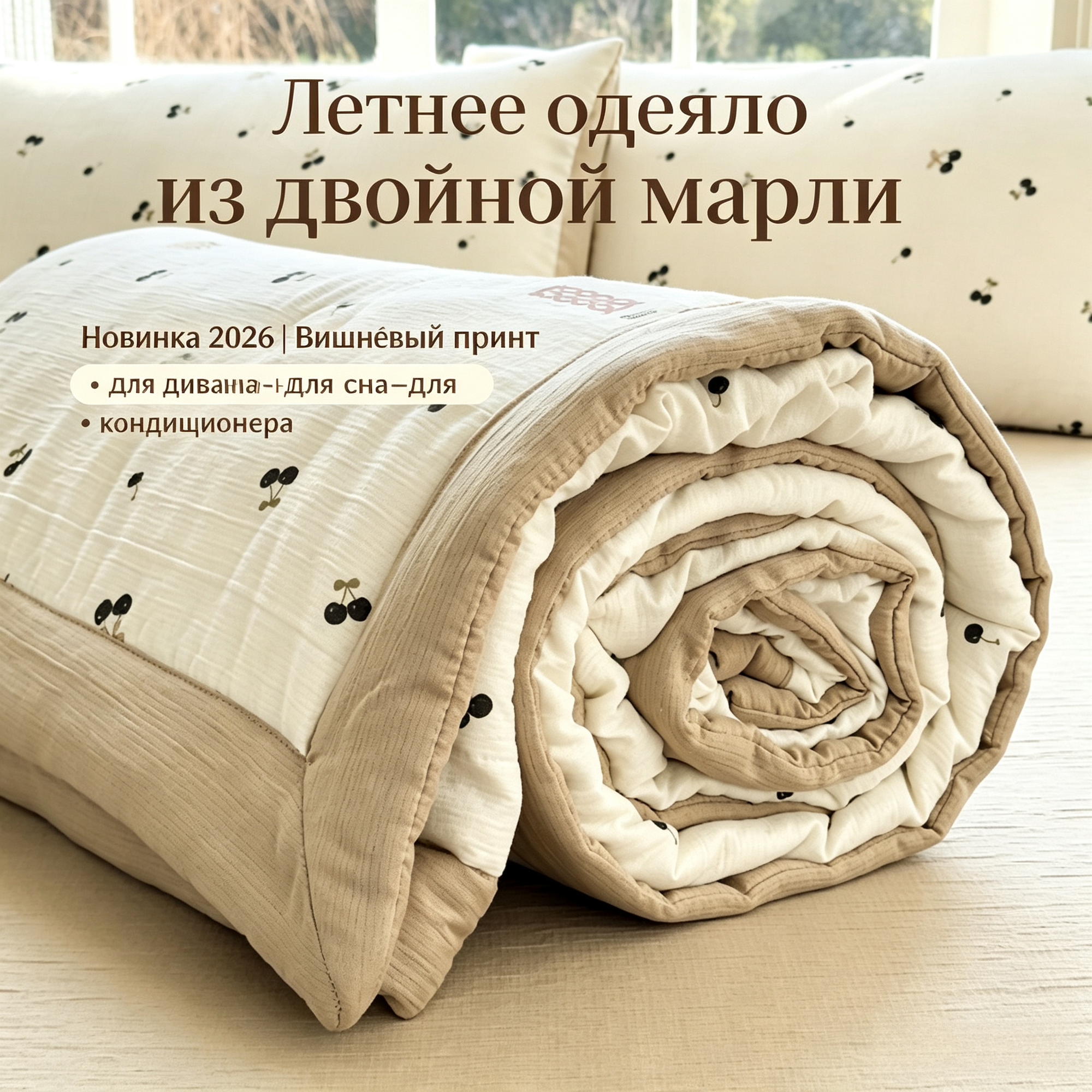 Одеяло "Мягкая пряжа", хлопок 100%, детское, Мягкая пряжа-Вишневый Моногатари150 x 200 см1 шт