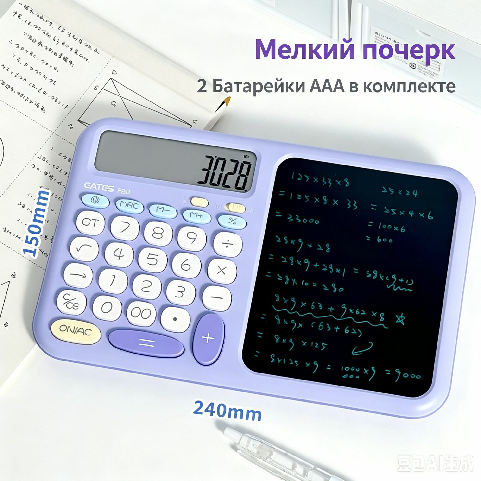Калькулятор с электронной доской, голосовой сопровождение, тонкий почерк, для офиса и учебы