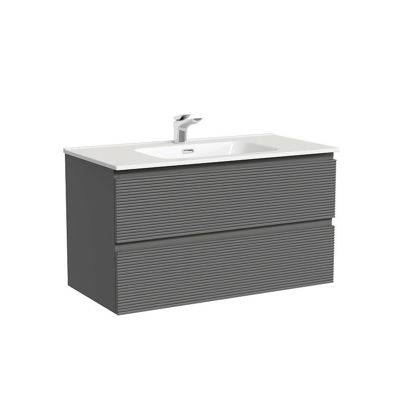 Тумба под раковину Sancos Folk 90 FL90GS подвесная Grey soft