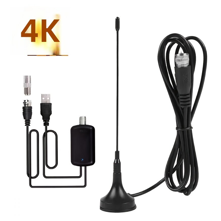 Усиленная цифровая антенна HDTV-02 для телевизора, 4K Ultra HD, 1080P, Plug-and-Play
