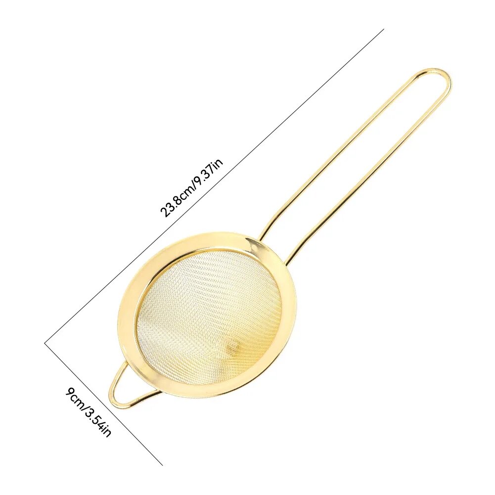 Ручной сетчатый фильтр из нержавеющей стали rose gold Gold 9cm