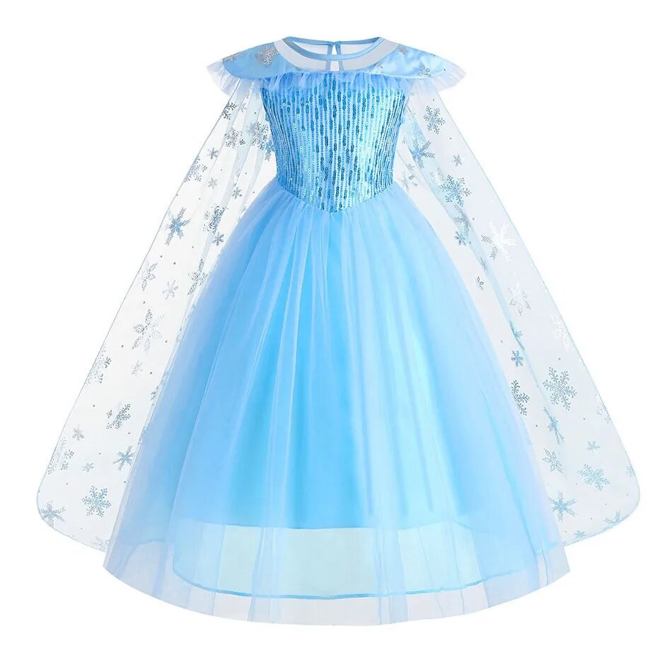 Платье принцессы Эльзы Disney синее 3T(110), Elsa Dress