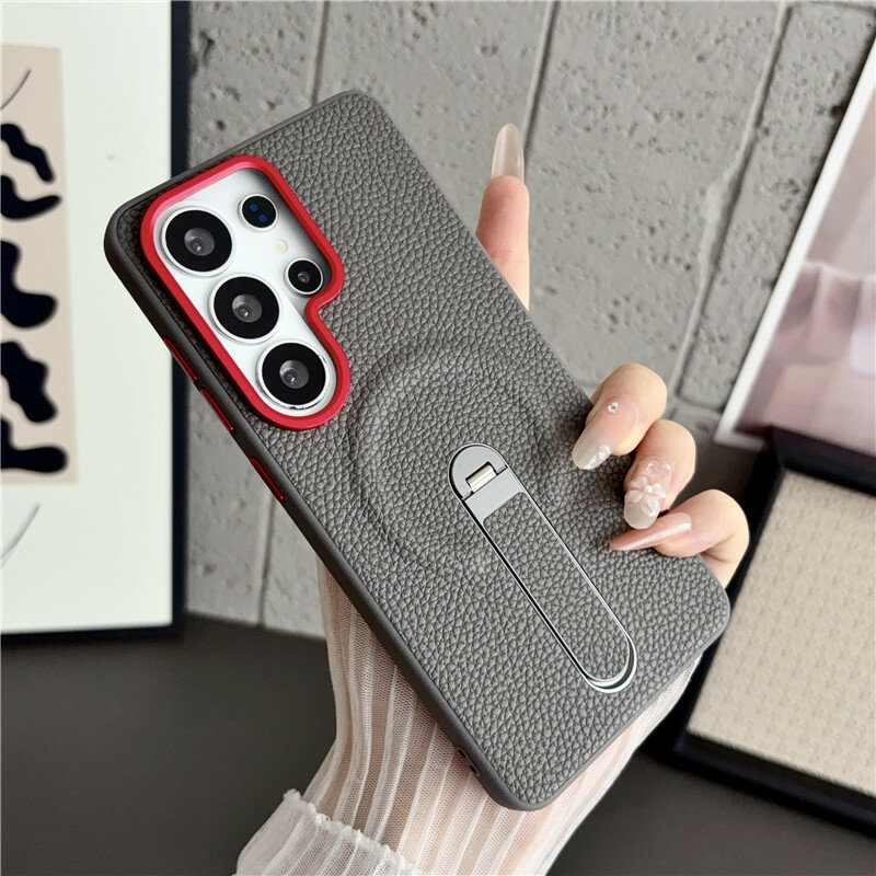 Чехол Для Samsung Galaxy S26 Ultra / Самсунг Галакси S26 Ультра, soft touch, чехол-кардиомонитор, искусственная кожа, поликарбонат (PC), защита камеры, ударопрочный, усиленные углы, Samsung,