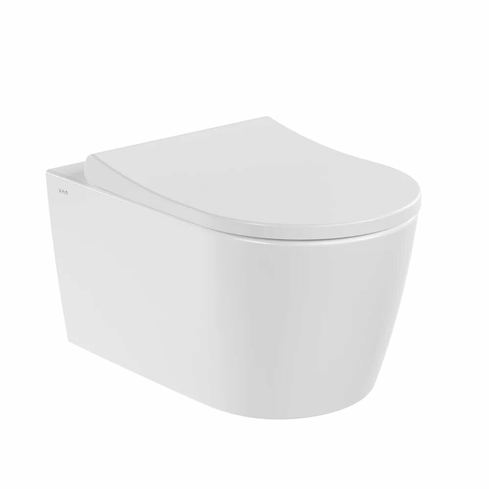 Подвесной унитаз VitrA Metropole Round (Метрополь Раунд) 7910B003-6429 безободковый QuantumFlush (Квантум Флаш) с сиденьем микролифт белый санитарный фарфор