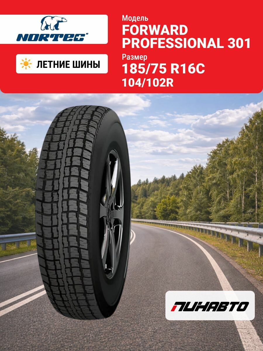 Шина летняя NORTEC 185/75R16C FORWARD PROFESSIONAL 301 104/102R TL
