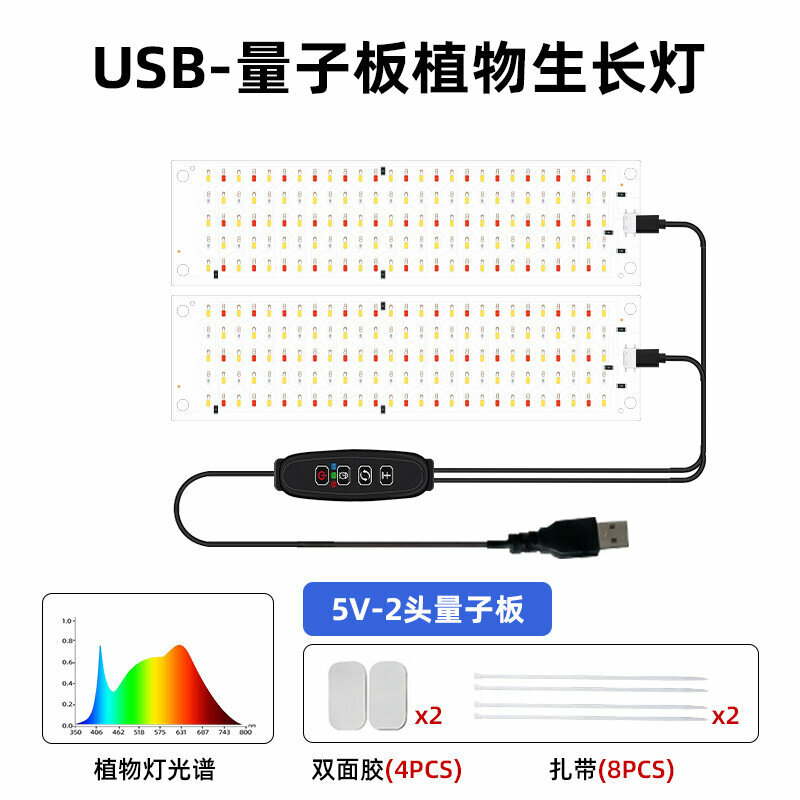 Светодиодная фитолампа Quantum Board 5V USB полного спектра для комнатных растений и рассады