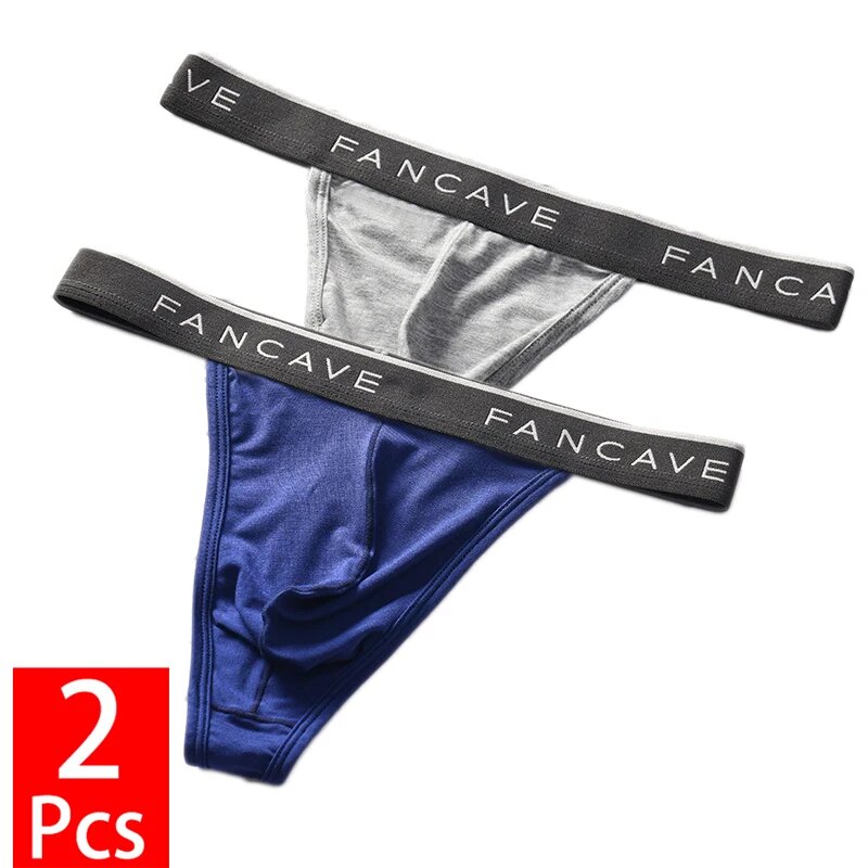 2 шт, мужские стринги NURRASA из мода и спандекса S, F
