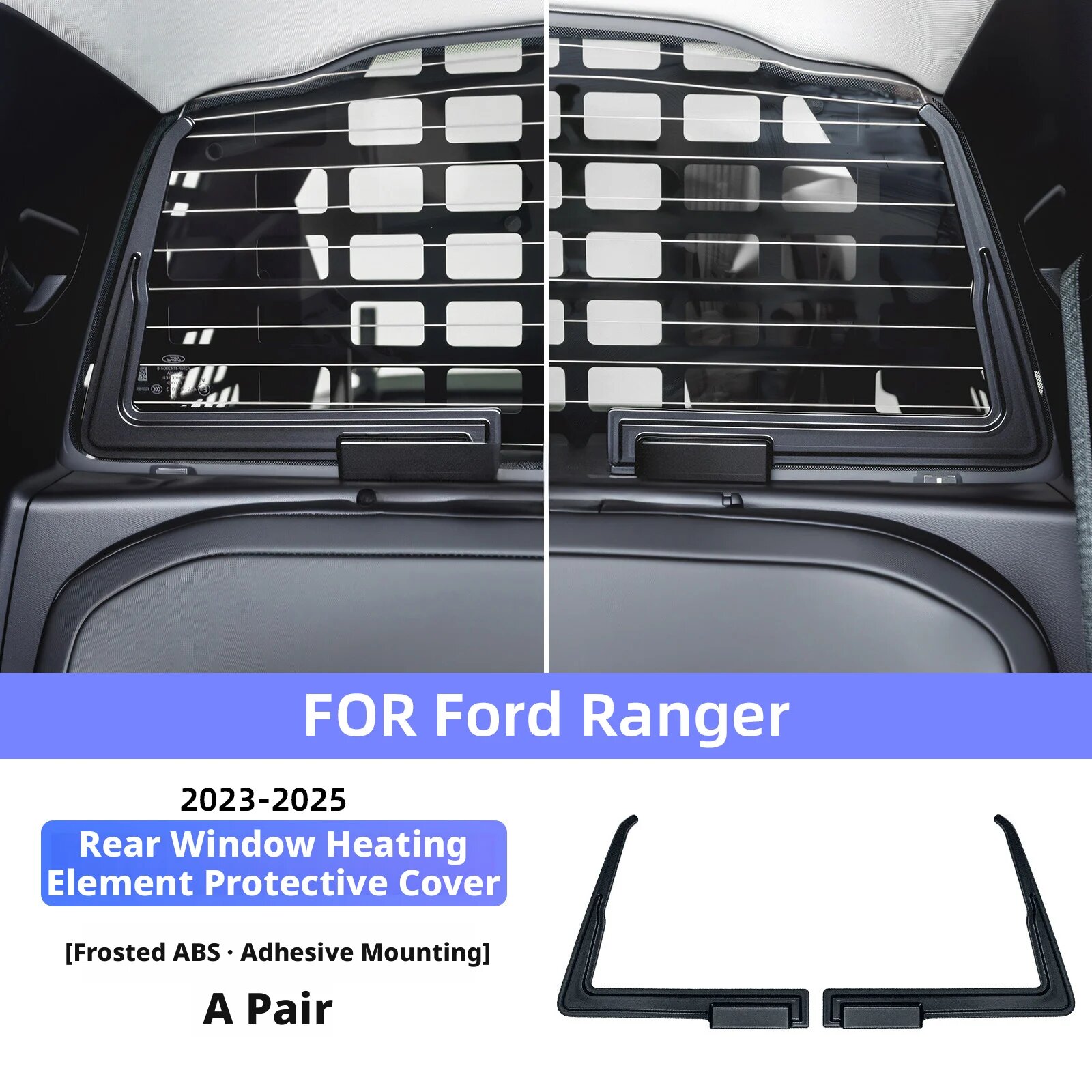 Защитная накладка на нагревательный элемент заднего стекла для Ford Ranger 2023 2024 2025. Автозапчасти. Простая установка и качество