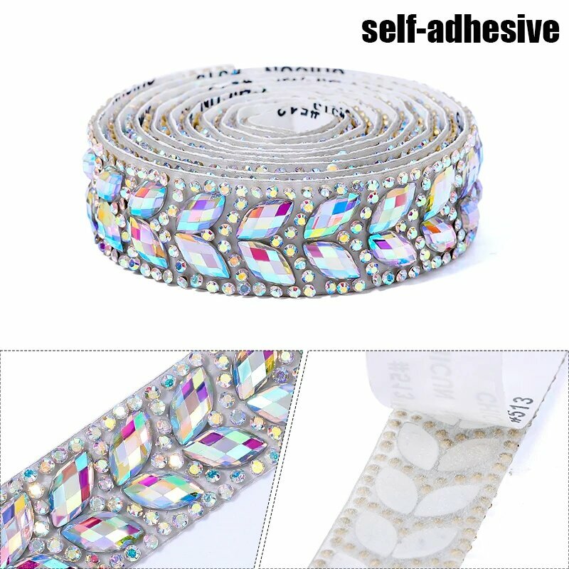 Лента со стразами Ducrystal 92 см прозрачно-AB self-adhesive-16mm