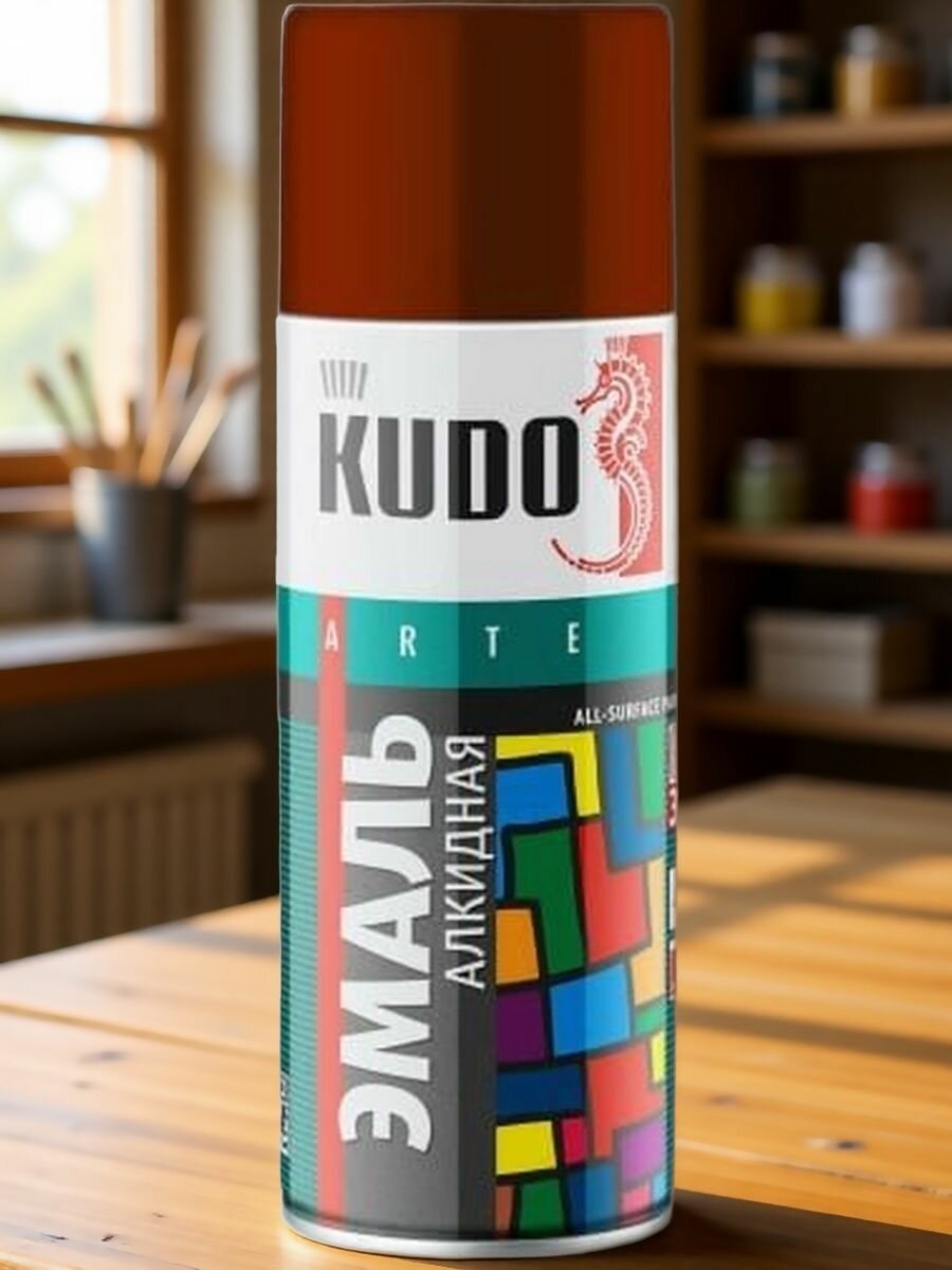 Эмаль универсальная KUDO красно-коричневая