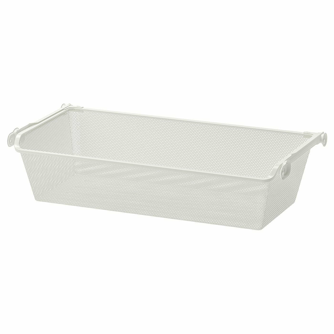 Корзина для хранения IKEA komplement проволочная корзина с выдвижной направляющей, белый, 75x35 см 390.109.89